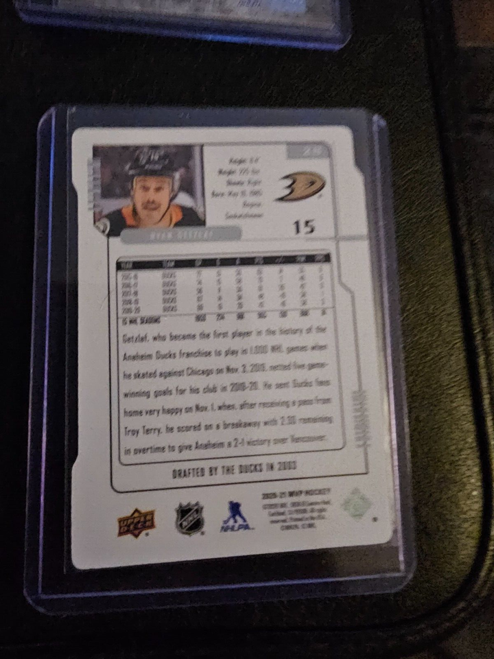 2020 21 Upper Deck MVP Colors & Contours Green #9/20 Ryan Getzlaf ...