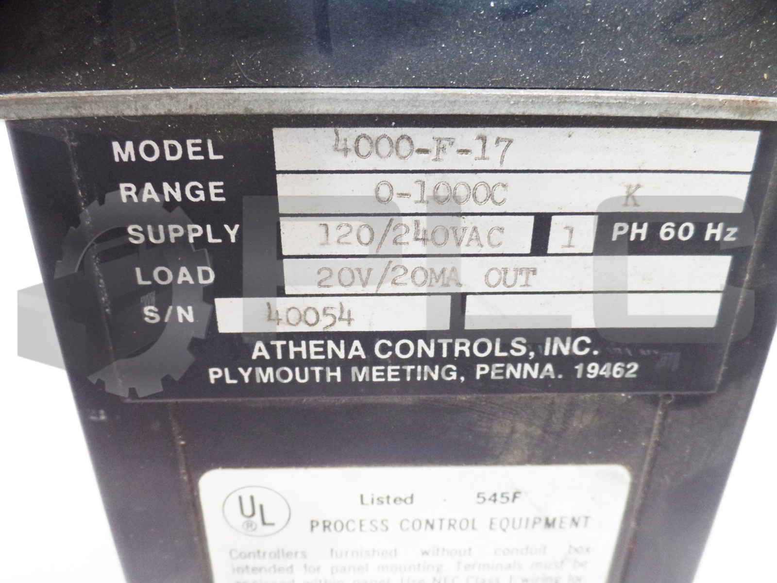 OMEGA 4000-F-17 ATHENA DIGITAL TEMPERATURE CONTROLLER | eBay