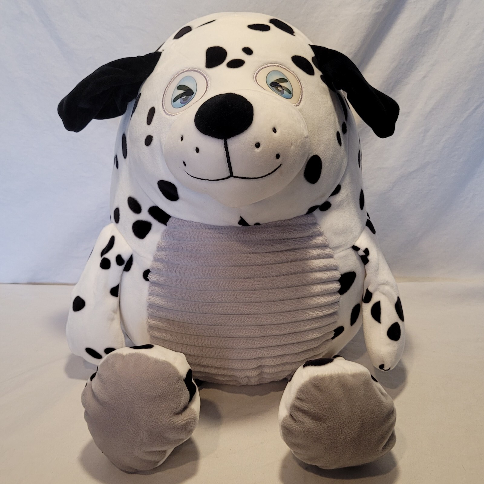 Hug Fun Dalmation Puppy Dog Plush Flip Eye Stuffed Animal Toy 18" Spots ...