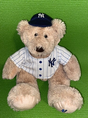 New York NY Yankees Plush Brown Soft Teddy Bear Plush In Cap & Jersey ...