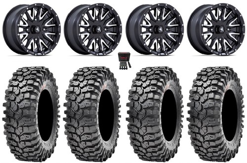 MSA Creed 15" Wheels Machined 32" Roxxzilla 396 Tires Textron Wildcat ...