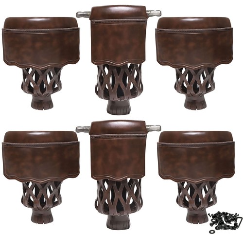 Pool Table Pockets Heavy Duty Leather Billiard Pockets Set, 6 Pack, All ...