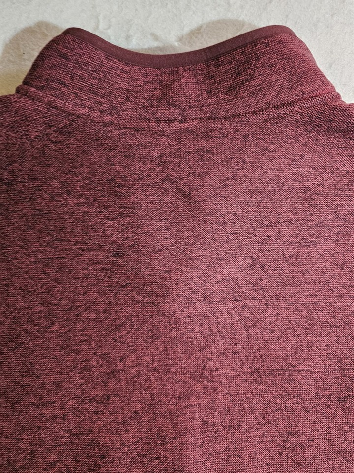 Eddie Bauer Classic Radiator Fleece Burgundy Pullover Fleece 1/4 Snap ...