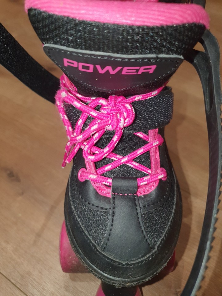Power Adj Quad Roller Skates Kids Size M 3-5 In Very Good Condition ...