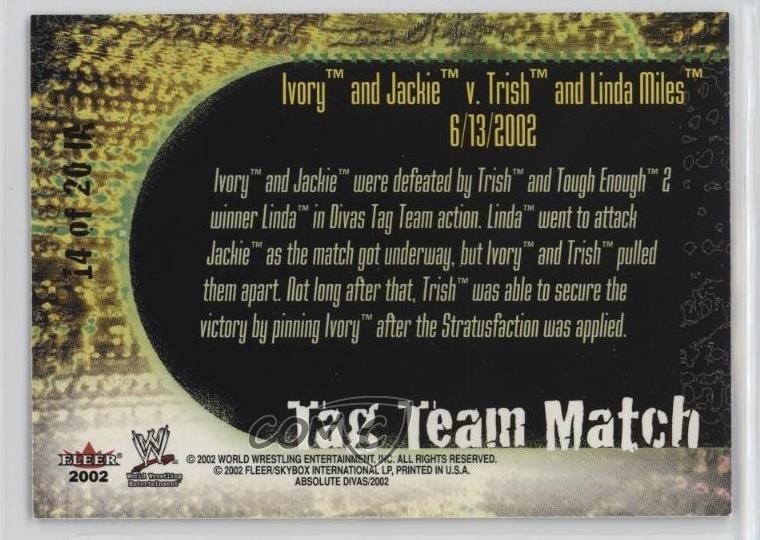 2002 Fleer WWE Absolute Divas Inter-Actions Ivory Jacqueline Trish ...
