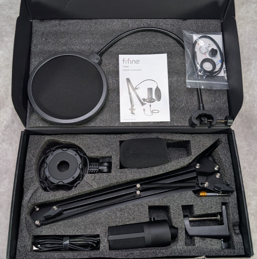 fifine Amplitank T669 USB Condenser Microphone with Boom Arm Stand Pop ...