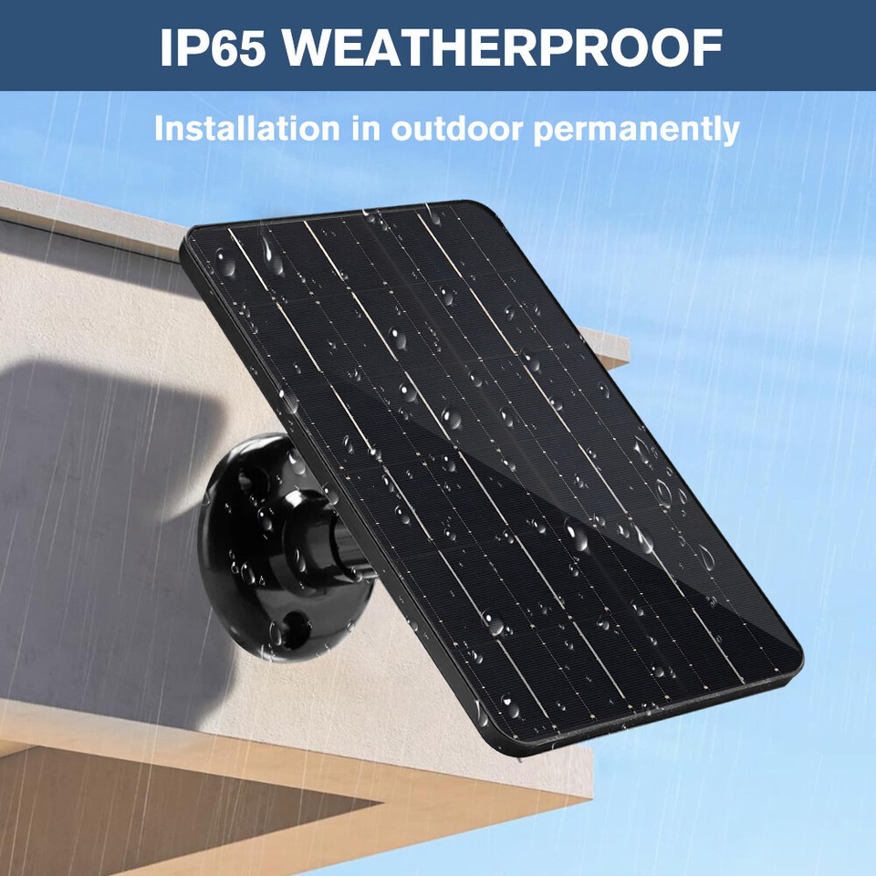 30W 5V Solar Panel for USB Power CCTV Camera Security Cam Battery ...