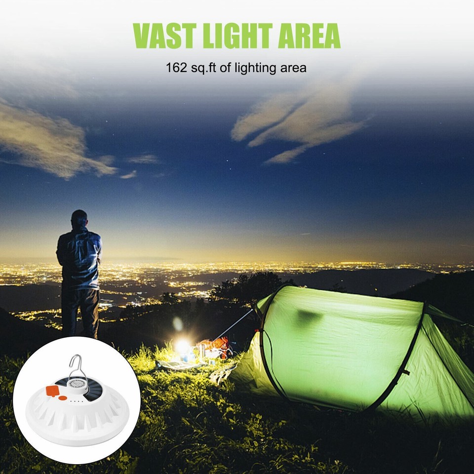 Rechargeable 60 LED Outdoor Camping Tent Light USB & Solar Lantern ...