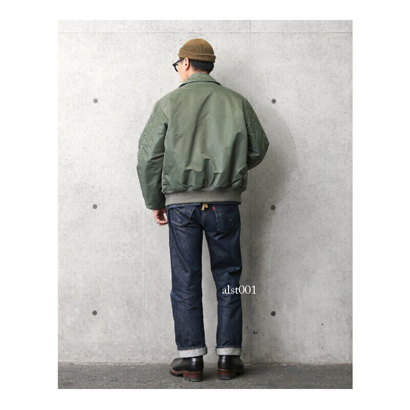 Men CWU-45P Jacket Winter Outdoor Thick Military Pilot Coat Short ...