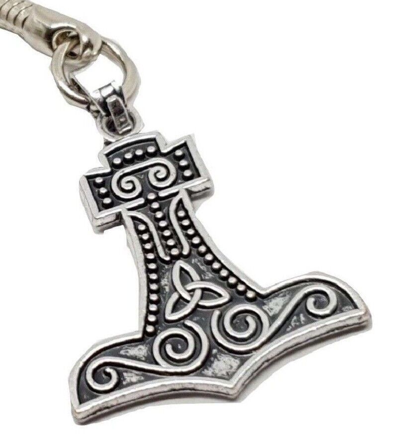 Thors Hammer Viking Keyring Mjolnir Key Fob Handbag Charm Protection ...
