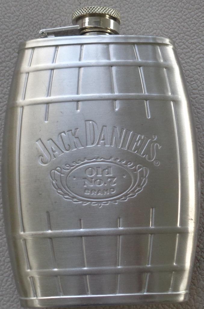Beautiful Stainless Steel Jack Daniels Flask - VGC - VERY NICE FLASK ...