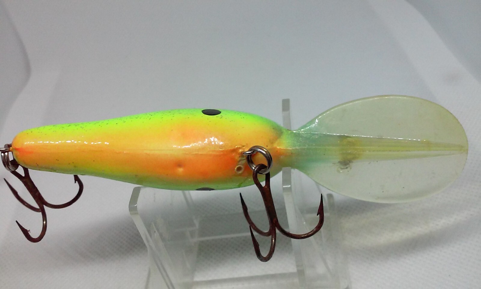 Vintage Rogers Jim Ozark Finish Blue/Chartreuse 3" Diving Crankbait ...