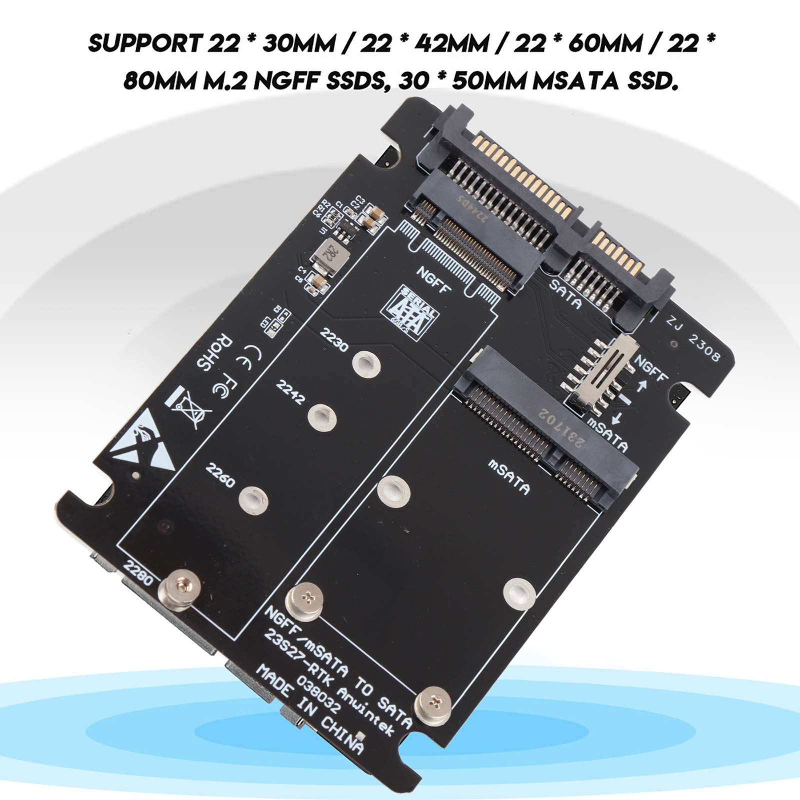 2 In 1 Mini M.2 NGFF & MSATA SSD To 3.0 Hard Disk Adapter Converter Car ...