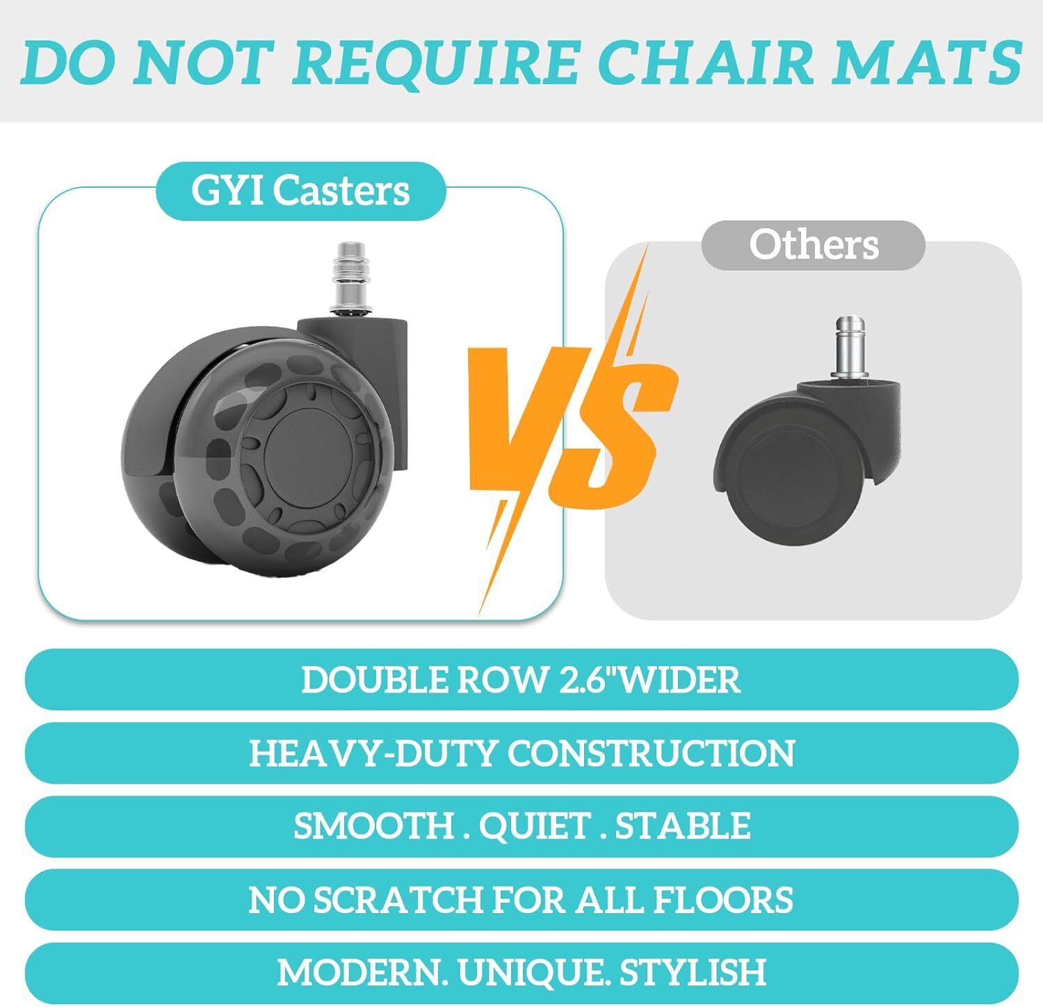 High Back Executive Office Chair PU Leather Computer Desk Chair Rubber ...