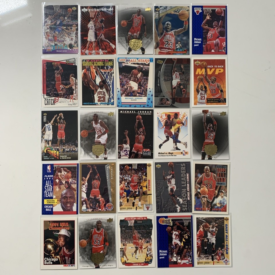 Michael Jordan 125 Card Nm+ Lot! Jordan Legacy Gold, 89 Fleer All Stars ...