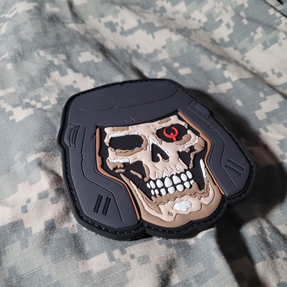 Quake PVC QUAD Damage Ranger Doomguy PC Game morale airsoft funny skull ...