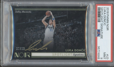 324 2018 Panini Noir Spotlight Signature Luka Doncic /99 Auto Mint PSA ...