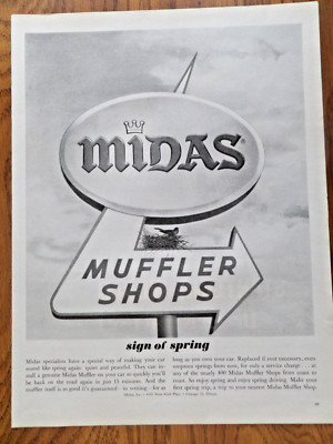 1962 Midas Muffler Shops Ad Sign of Spring | eBay