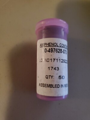 50-PACK AMPHENOL 10-497628-075 PCB GOLD CONTACT PINS SIZE 22D DRAWING ...