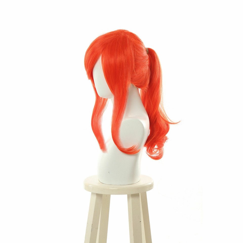 Game LOL Battle Academia Lux Cosplay Hair Wig Lux Cos Ponytail Orange ...