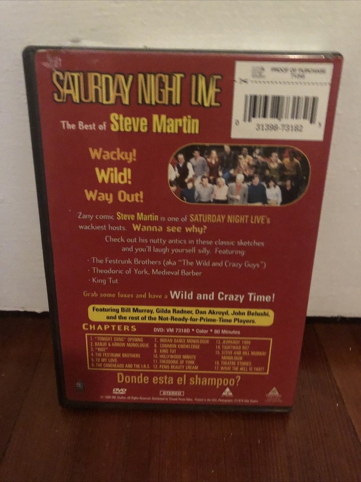 Saturday Night Live The Best of Steve Martin DVD - Very Good ...