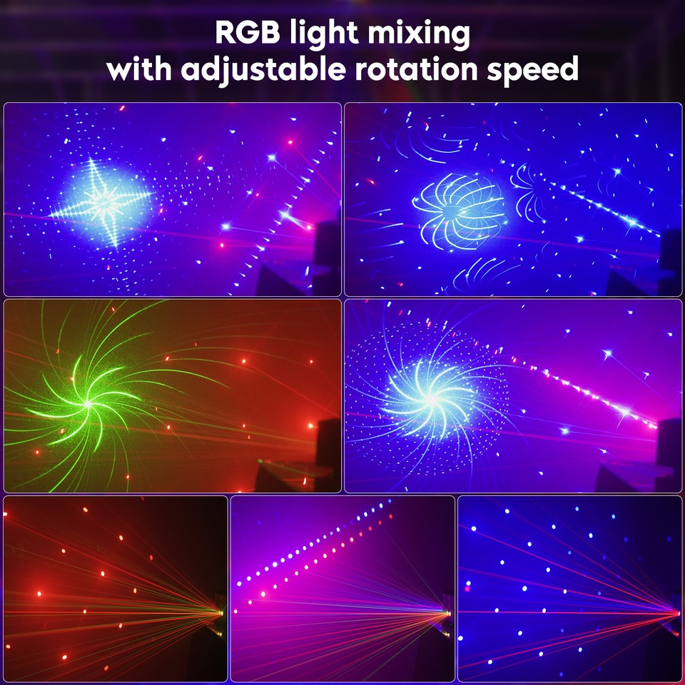 9-EYE LED Laser Light DMX Scan Projector Strobe DJ Party Stage Lighting ...