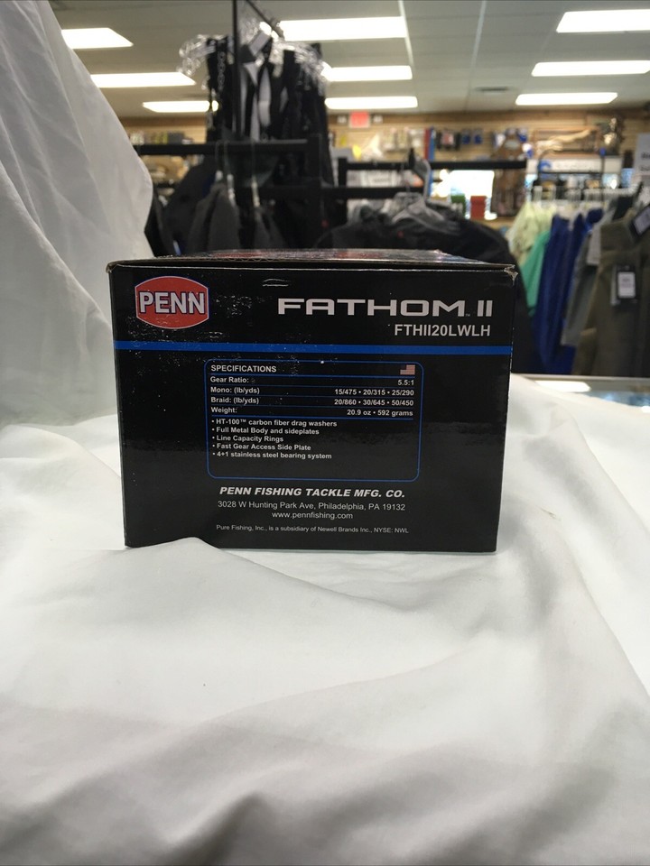 Penn Fathom II 20LWLH 20 Level Wind Left Hand Convention Reel | eBay