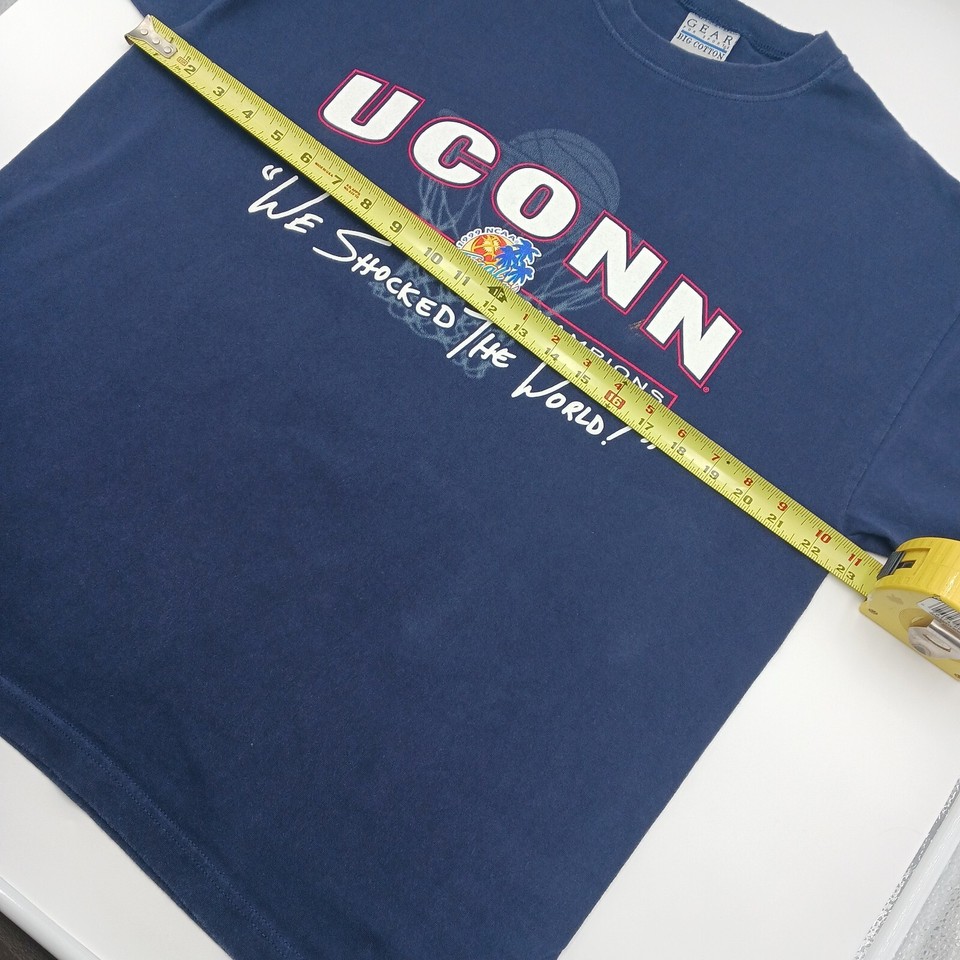 Vintage 90s UConn Huskies Basketball 1999 Championship T-Shirt Size ...