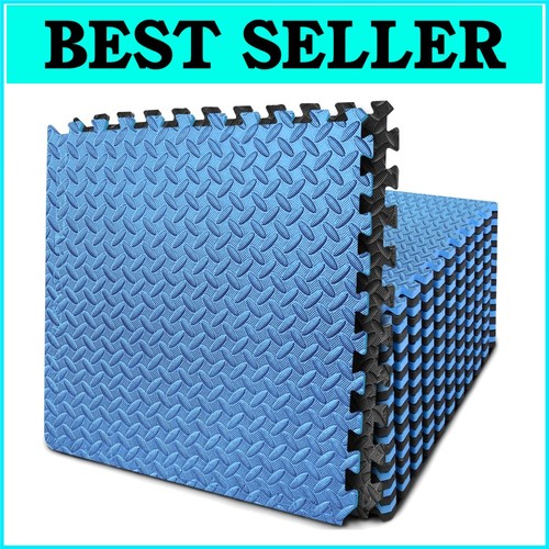 Versatile Interlocking EVA Foam Tiles for Safe Gym Floors - Black ...