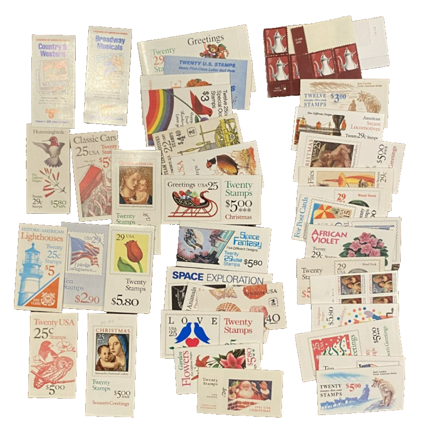 $140 Face Value Vintage Uncanceled US Stamps (booklets) | eBay