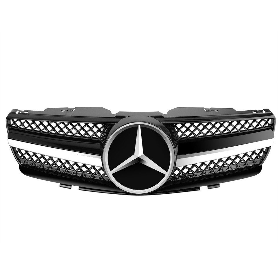 Front Grill w/Star Grille For Mercedes Benz R230 SL500 SL600 SL55 SL65 ...