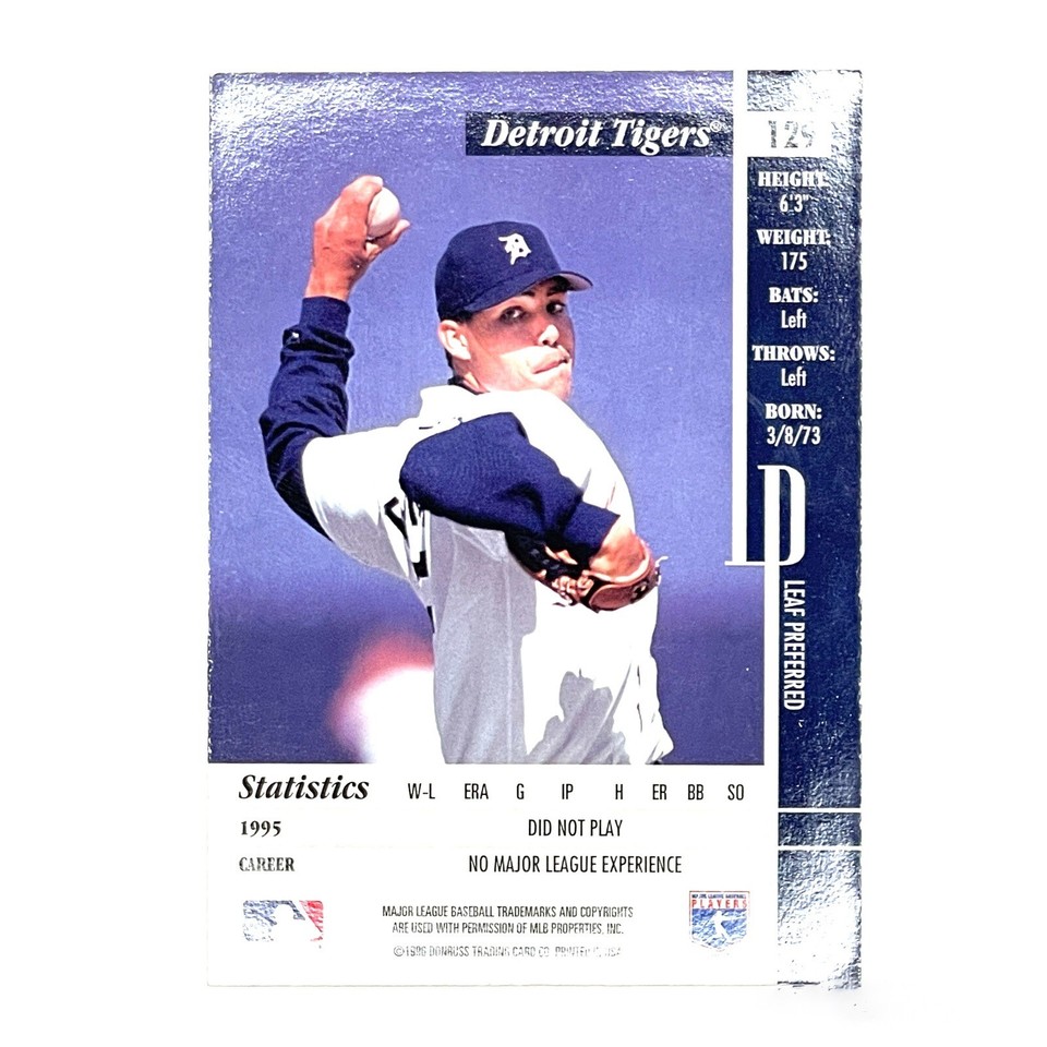 Justin Thompson #129 Donruss Preferred Leaf 1996 MLB Baseball Detroit ...