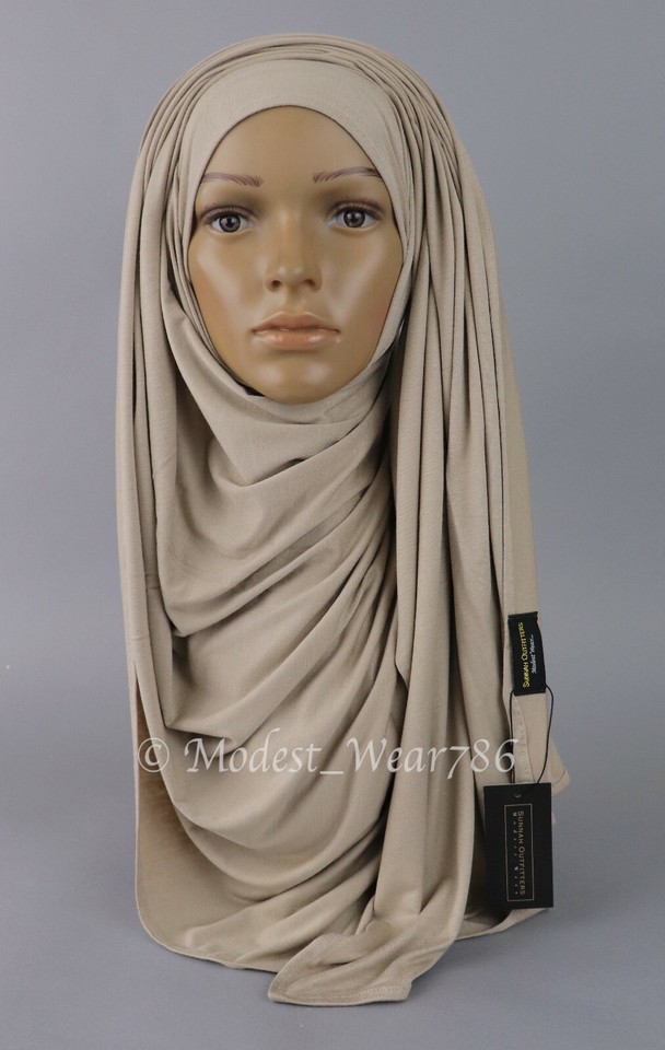 Premium Cotton Jersey Maxi Hijab Scarf Shawl Wrap Islam Muslim 180X80cm ...