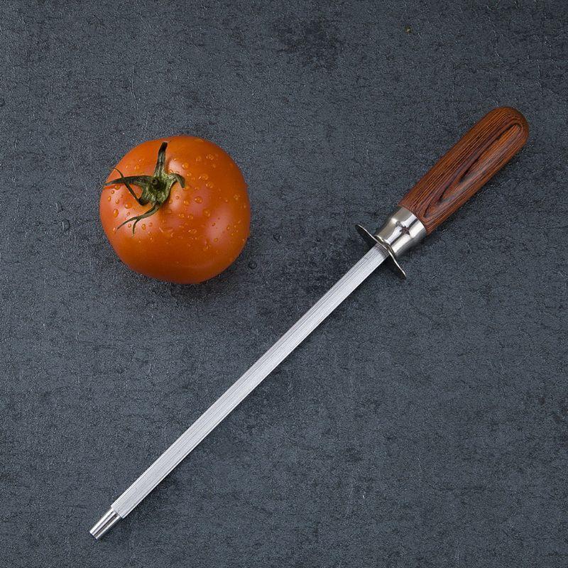 10'' Chef Sharpener Rod Diamond Sharpening Stick Honing Steel For ...