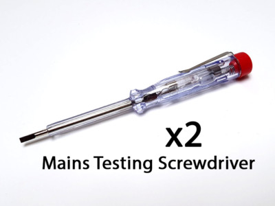 Mains electrical phase circuit tester screwdriver power voltage 200 ...