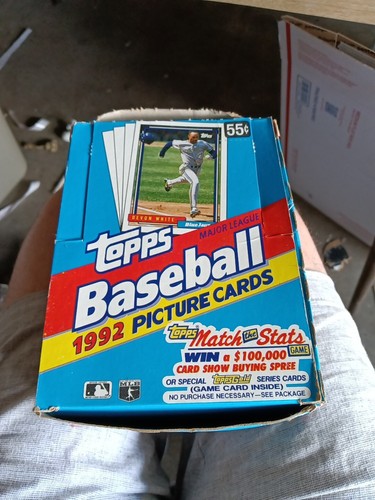1992 Topps Baseball SEALED WAX BOX - 24 Rack Packs - Factory Unopened ...