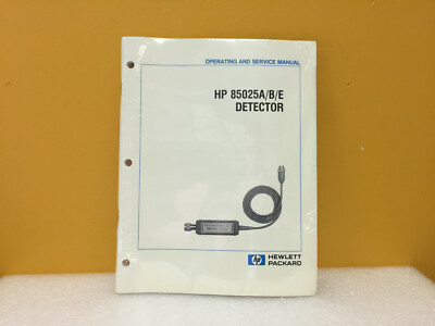 HP / Agilent 85025-90031 85025A/B/E Detector Operating + Service Manual ...
