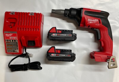 Milwaukee 2866-20 M18 Fuel Cordless Drywall Screw Gun w 2 Batteries ...