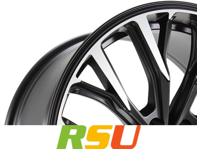 Momo RF02 black matt polish 10x20" ET40 LK5 120 ML 72.6 Alufelgen 20 ...