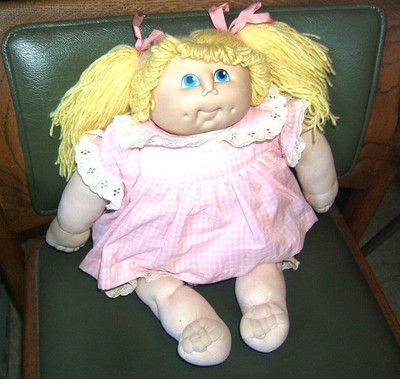VINTAGE Cabbage Patch Doll 1984 Blonde Hair Blue Eyes M.N. Thomas 1984 ...