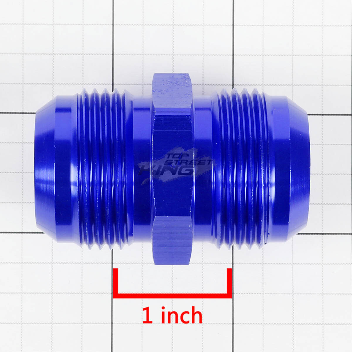 16AN AN16 AN-16 1" MALE COUPLER/UNION FLARED BLUE GAS/OIL/H20 FINISHED ...