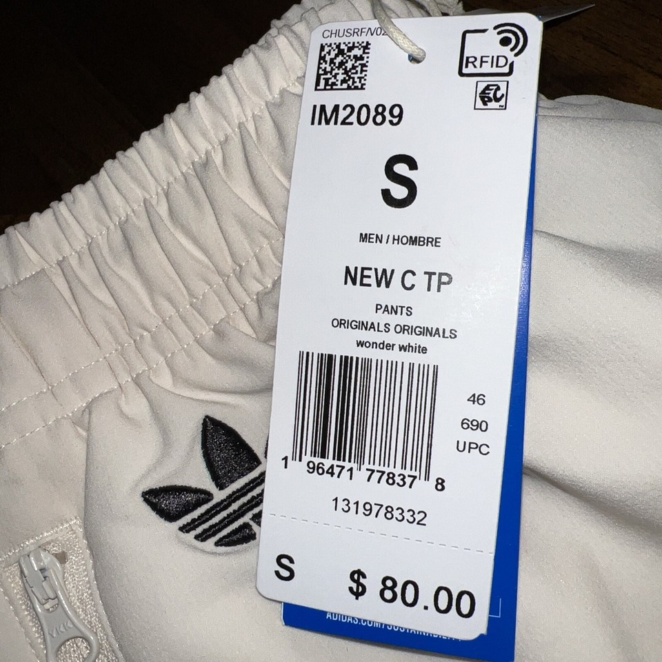 adidas Sz S MODERN Creamy ADICOLOR Men's New Classic Track Pants IM2089 ...