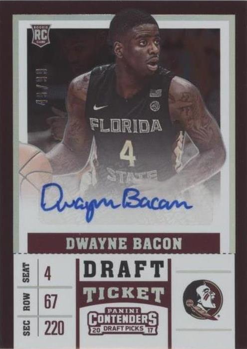 2017-18 Panini Contenders Draft Picks - College Dwayne Bacon #84 Draft ...