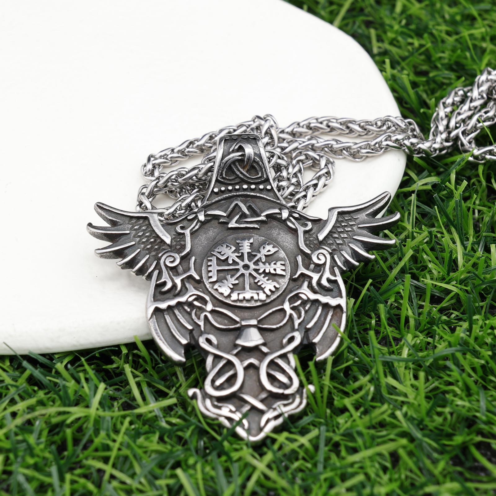 Norse God Odin Raven Amulet And Talisman Jewelry Viking Trinity Symbols ...