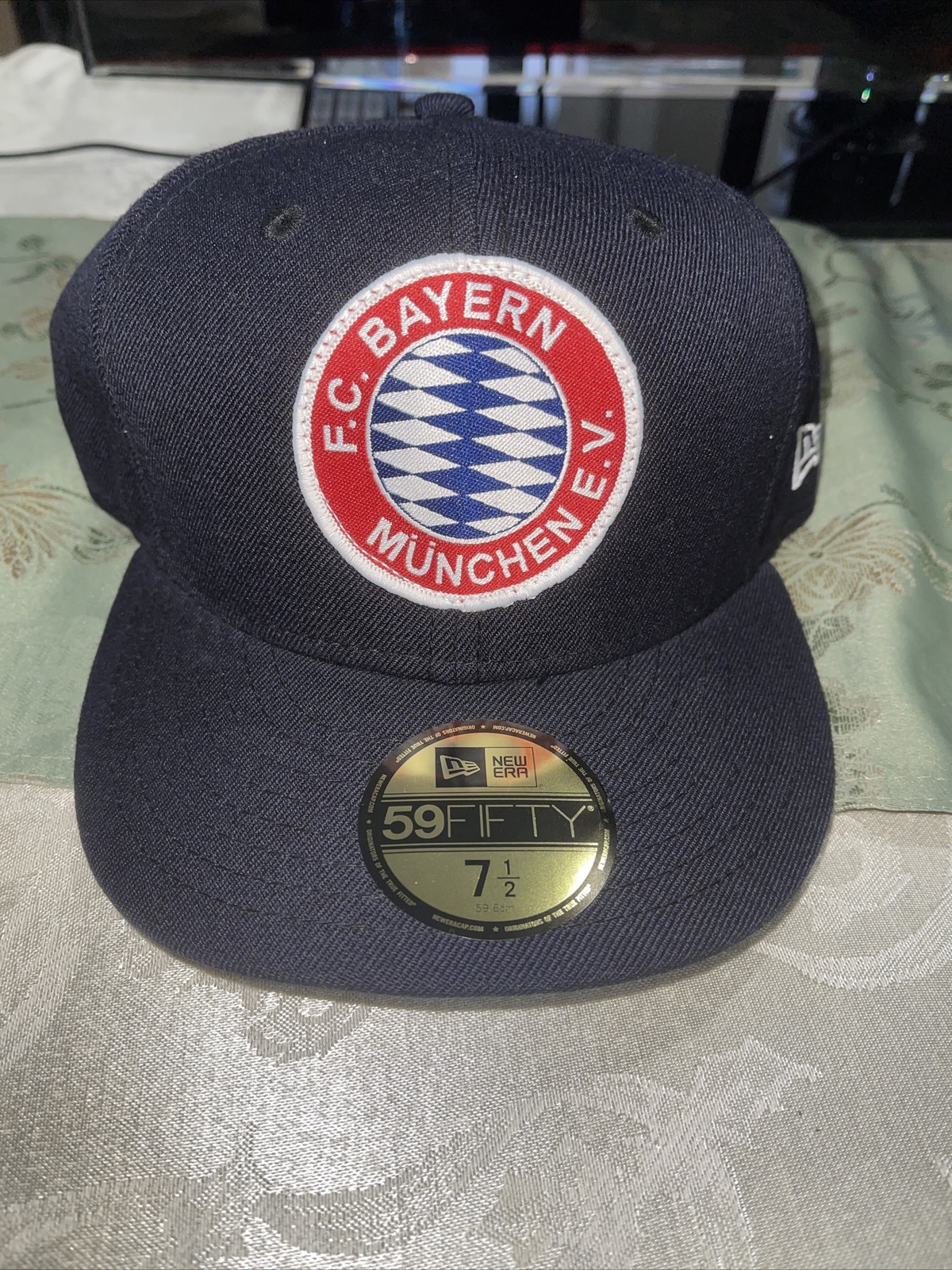 BAYERN MUNICH MLB-style Custom Made Cap Baseball Fitted Hat Size 7 1/2 ...