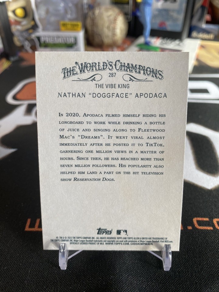 2023 Allen & Ginter NATHAN “DOGGFACE” APODACA #287 🪩 Filigree Foil 🪩 ...