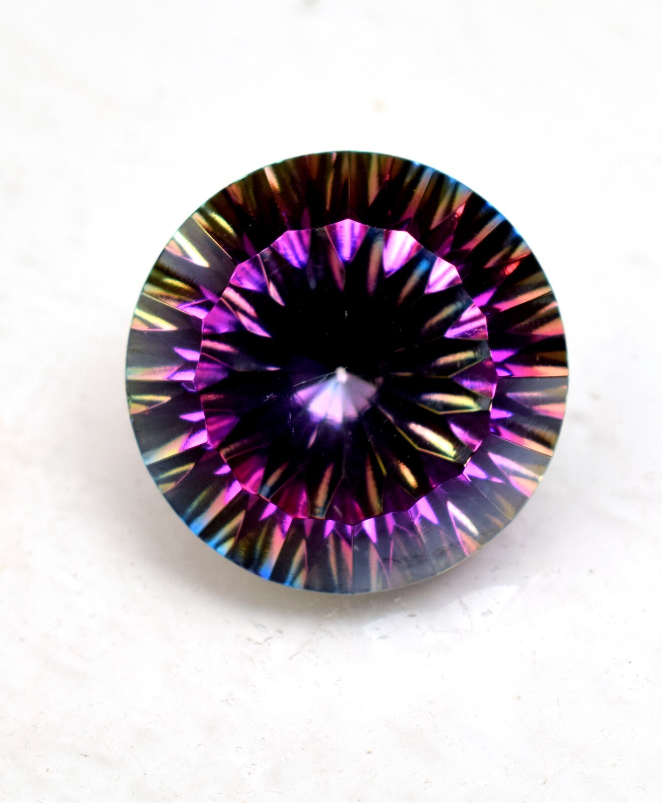 Natural Topaz Multi Fire Topaz Concave Cut Coated Topaz 35.05 Ct ...