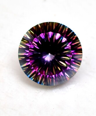 Natural Topaz Multi Fire Topaz Concave Cut Coated Topaz 35.05 Ct ...