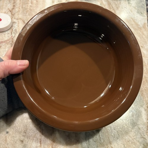 Fiestaware Fiesta Chocolate Brown Rim 8 1/4 Large 1Qt Serving Bowl 40oz ...
