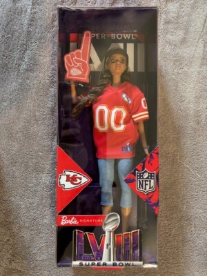 Mattel NFL licensed Kansas City Chiefs Super Bowl Champions Barbie Doll ...